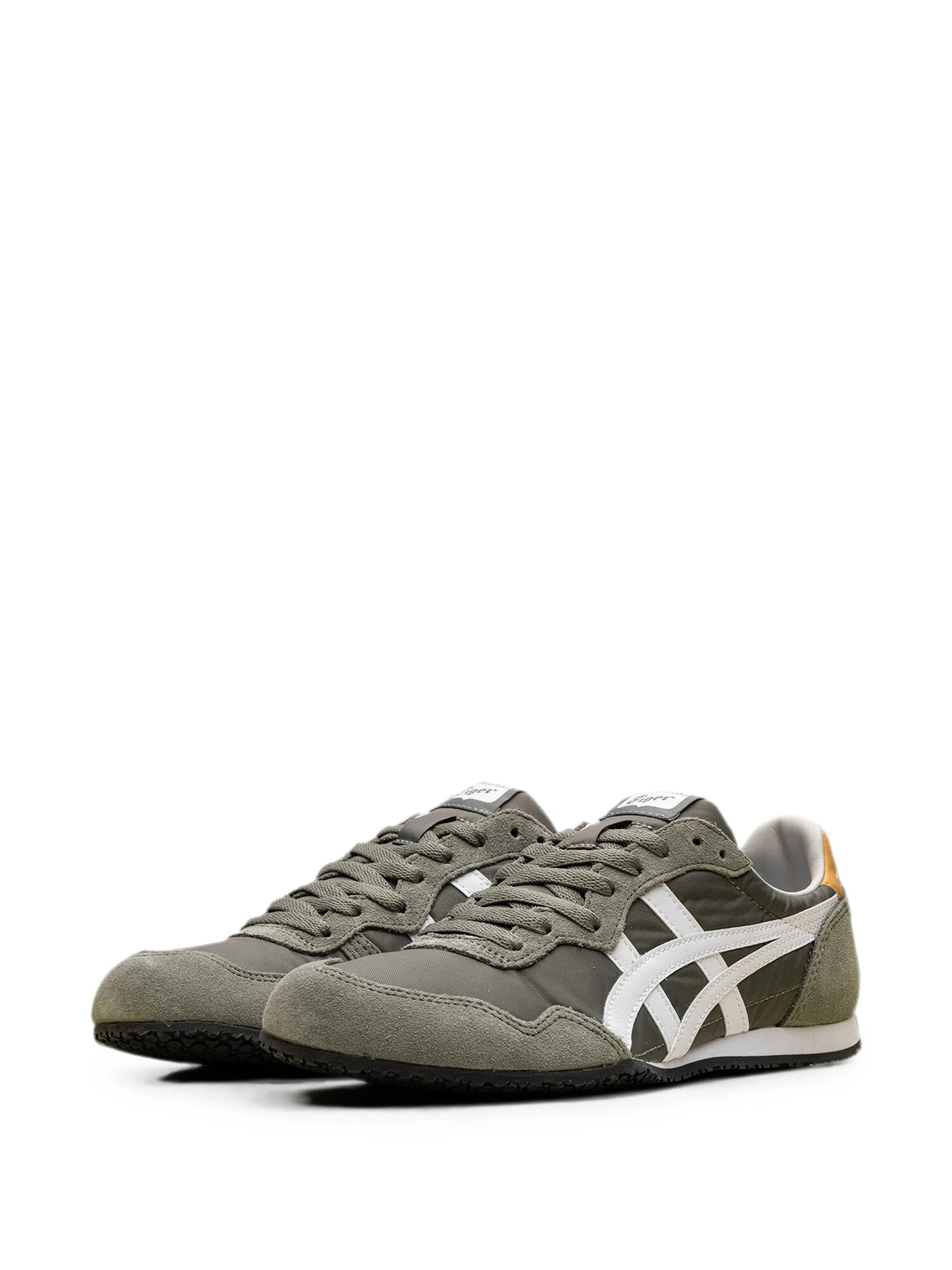 Кроссовки Onitsuka Tiger Serrano suede-panel sneakers, размер 40.5 EU, зеленый, — фото 1