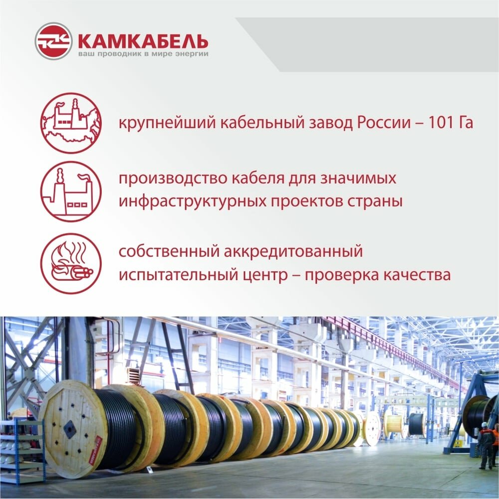 Провод ПуГВнг(А)-LS Камкабель 1x1,5 мм 100 м синий ГОСТ 221/Р10FШ1P0К000100М — фото 1