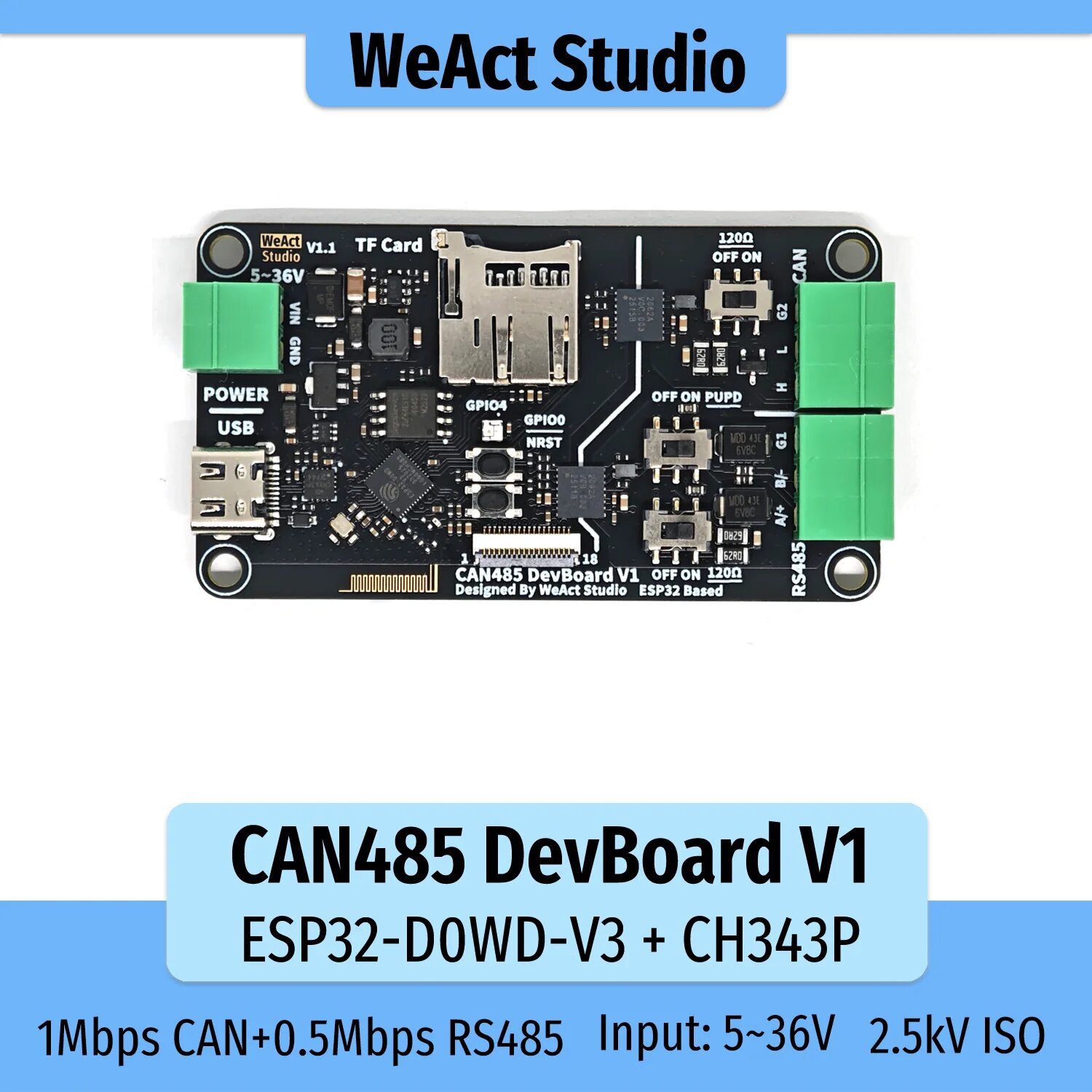 WeAct CAN485 DevBoard ESP32