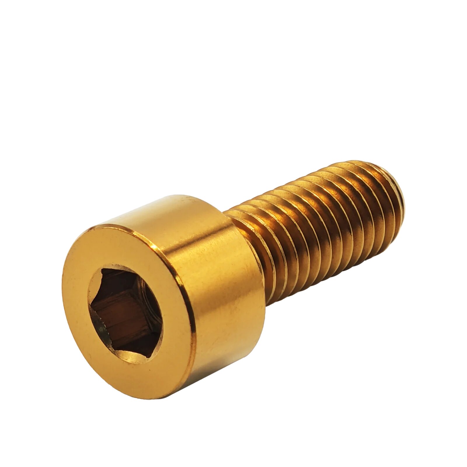 Титановые болты M5 10-60 мм для мотоциклов 1pcs, Желтый, Золотой, 10mm