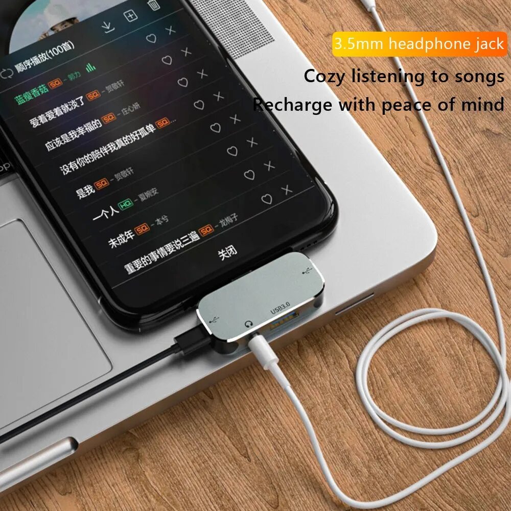 6-портовый USB-C хаб с разъёмом 3,5 мм и PD 100 Вт