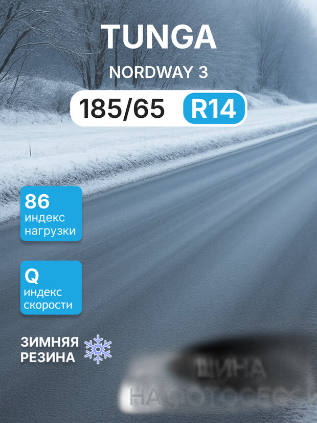 Зимняя шипованная шина TUNGA NORDWAY 3 185/65/14 Q 86