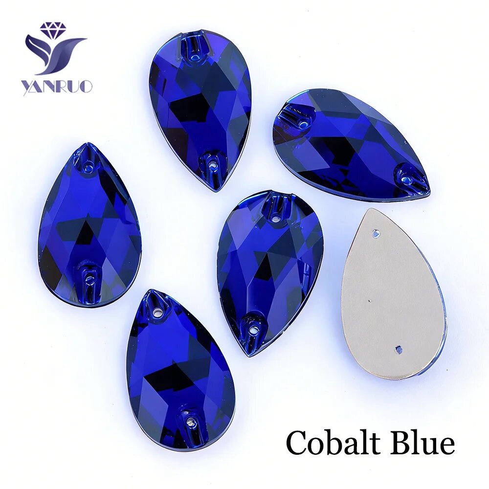 Кристаллы YANRUO 3230, 13x22мм, Cobalt Blue, 12шт