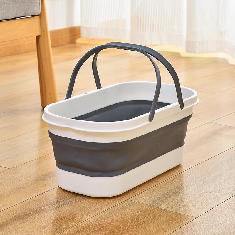 Складной пластиковый ведро 12 л 12L Grey