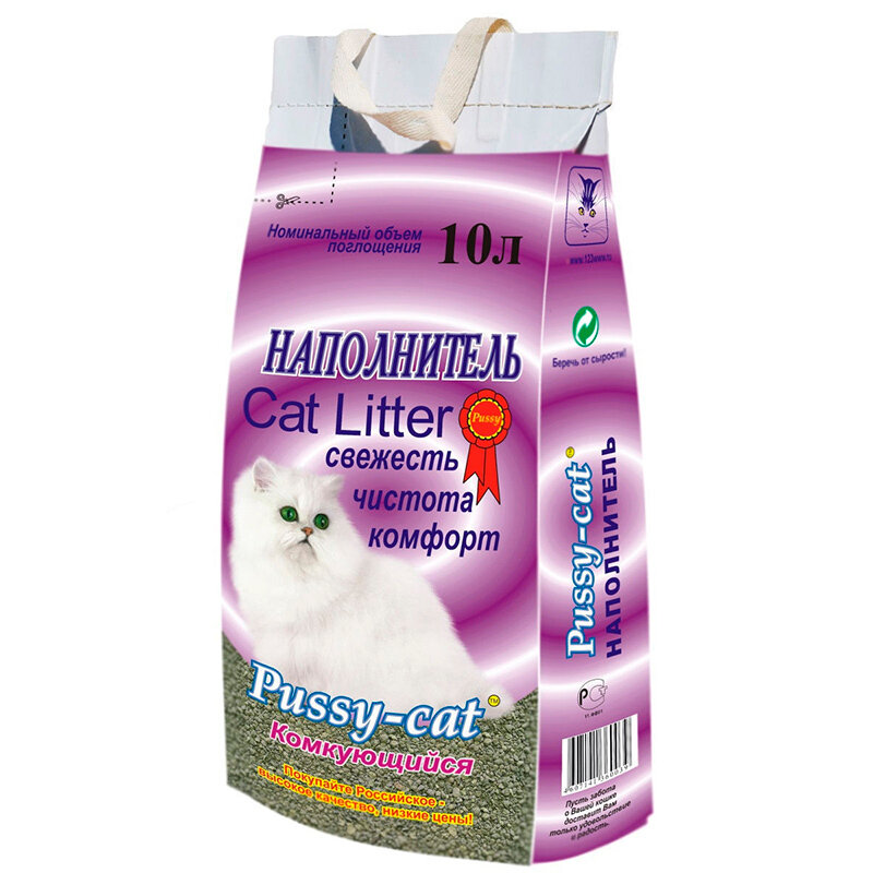 Pussy-cat Наполнитель Глиняный Комкующийся Без отдушки 6900г.