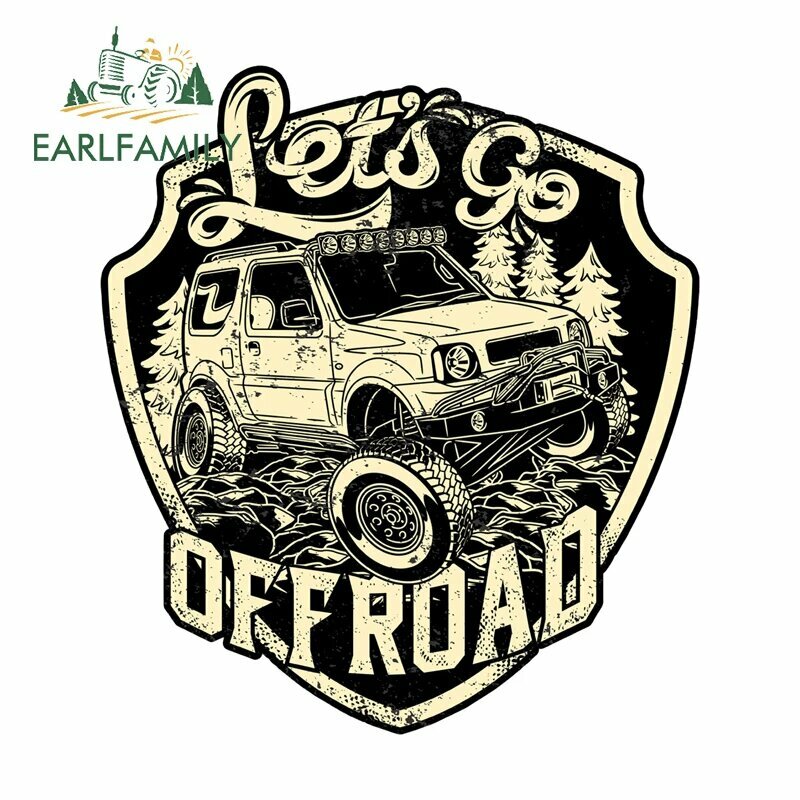 EARLFAMILY 13 см × 11,9 см внедорожные крутые автомобильные наклейки Зеленый, YT-624493, 16cm