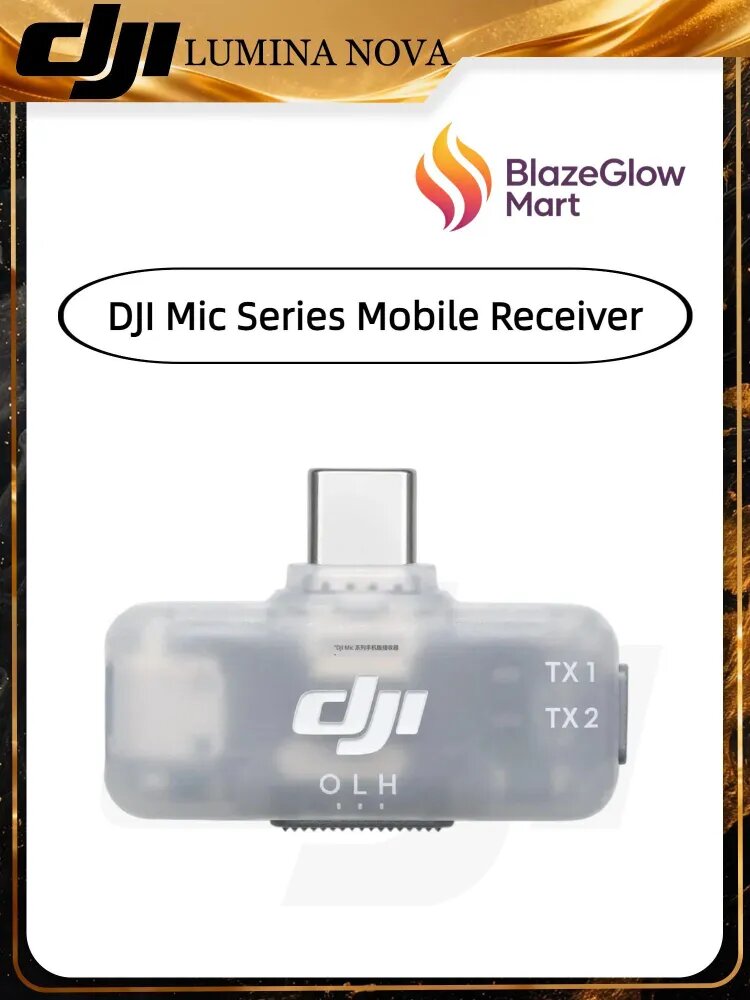 Микрофон для мобильного устройства DJI Mic Series Mobile Receiver, серебристый