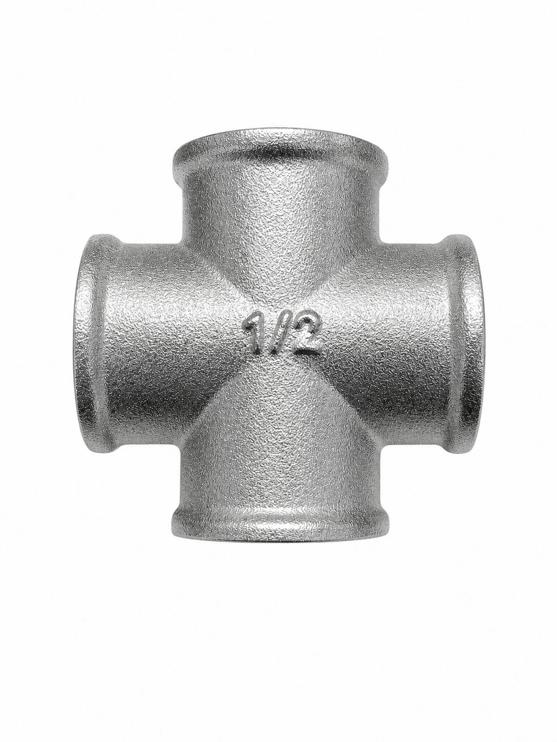 Крестовина латунная Ду15 (1/2") Ру16 никелированная