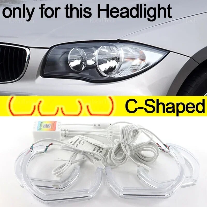 C-Shaped LED Angel Eyes для BMW E81 E82 E87 E88