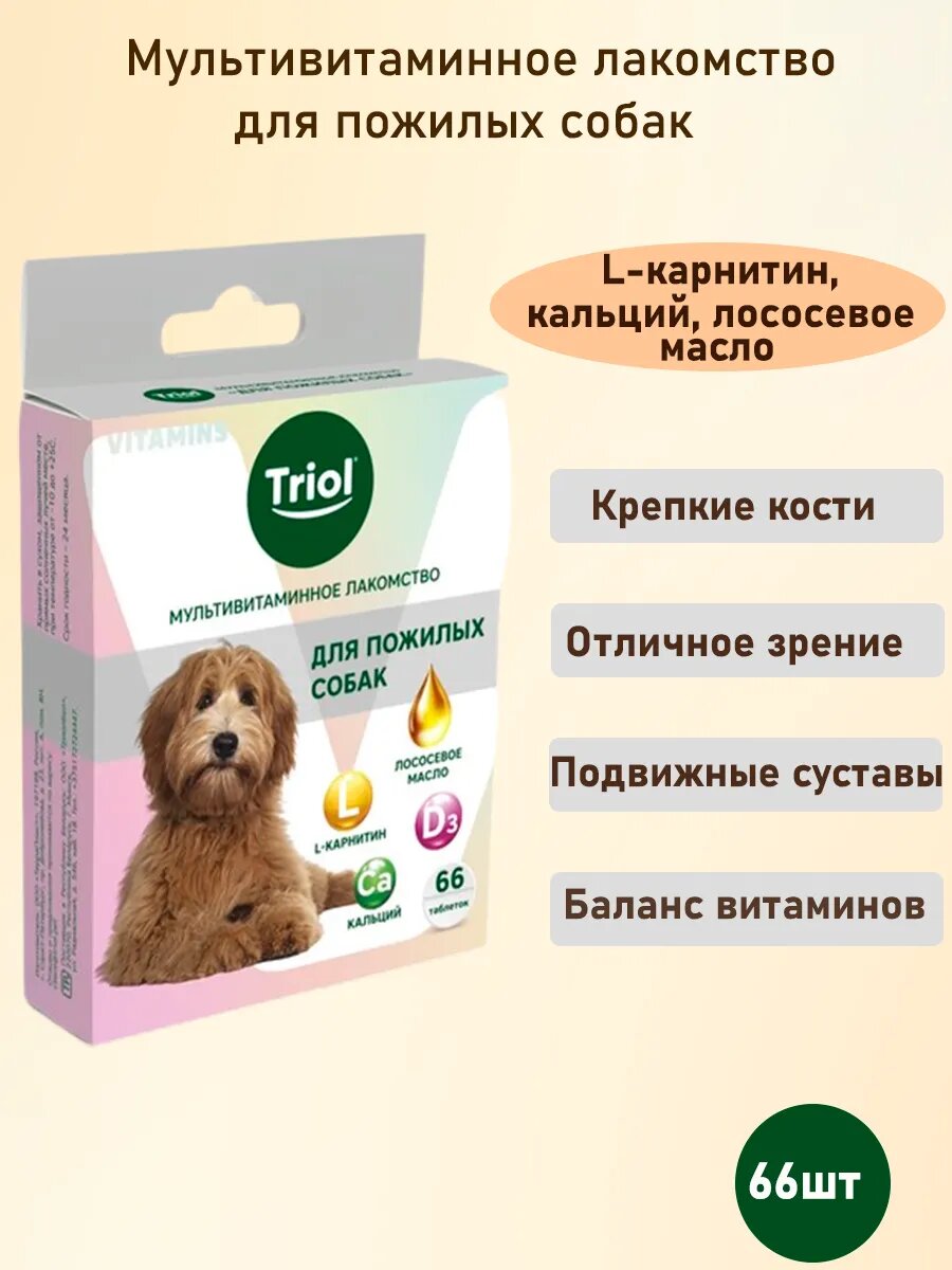 Мультивитаминное лакомство для пожилых собак