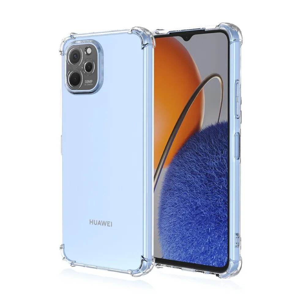 Противоударный чехол с усиленными углами для Huawei nova Y61 (EVE-LX9, EVE-LX9N, EVE-LX3) с защитой камеры и экрана