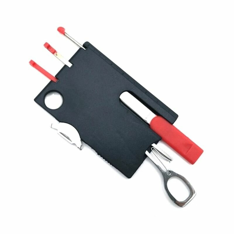 Многофункциональная карта-инструмент с LED фонарем, складной набор для выживания аварийный набор походный инструмент карманный инструмент