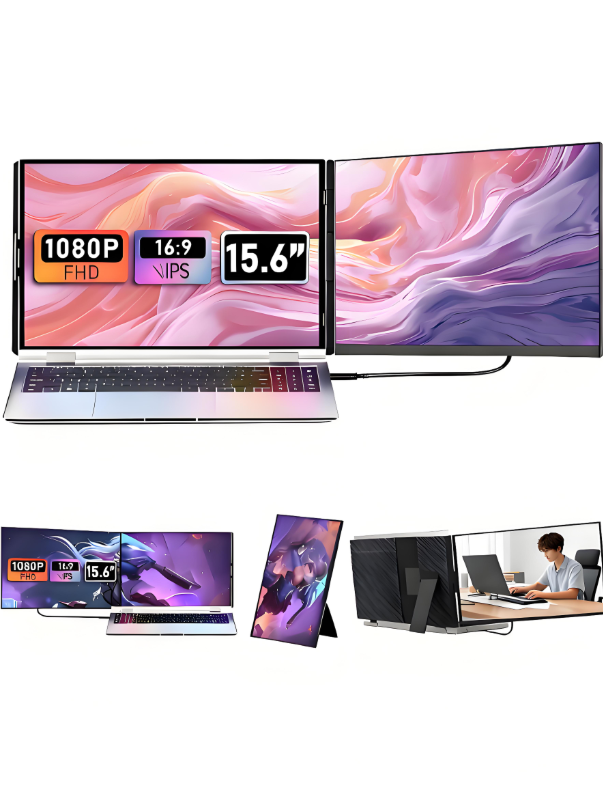 Портативный монитор Laptomo, 15,6", IPS FHD, Type-C, HDMI, подставка