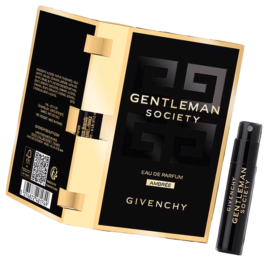 Givenchy Gentleman Society Ambree 1 мл сэмпл мужской парфюмерной воды / Живанши Джентльмен Амбра