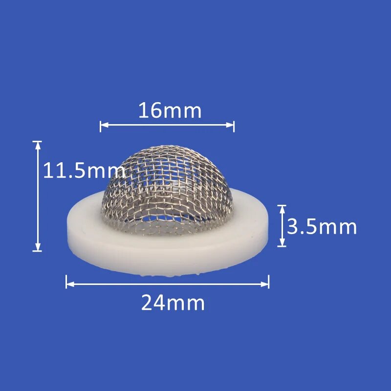 10 шт. силиконовых резиновых уплотнительных колец (O-Ring) 3/8", 1/2", 3/4", 1" с сеткой для фильтрации, для смесителей и душевых леек