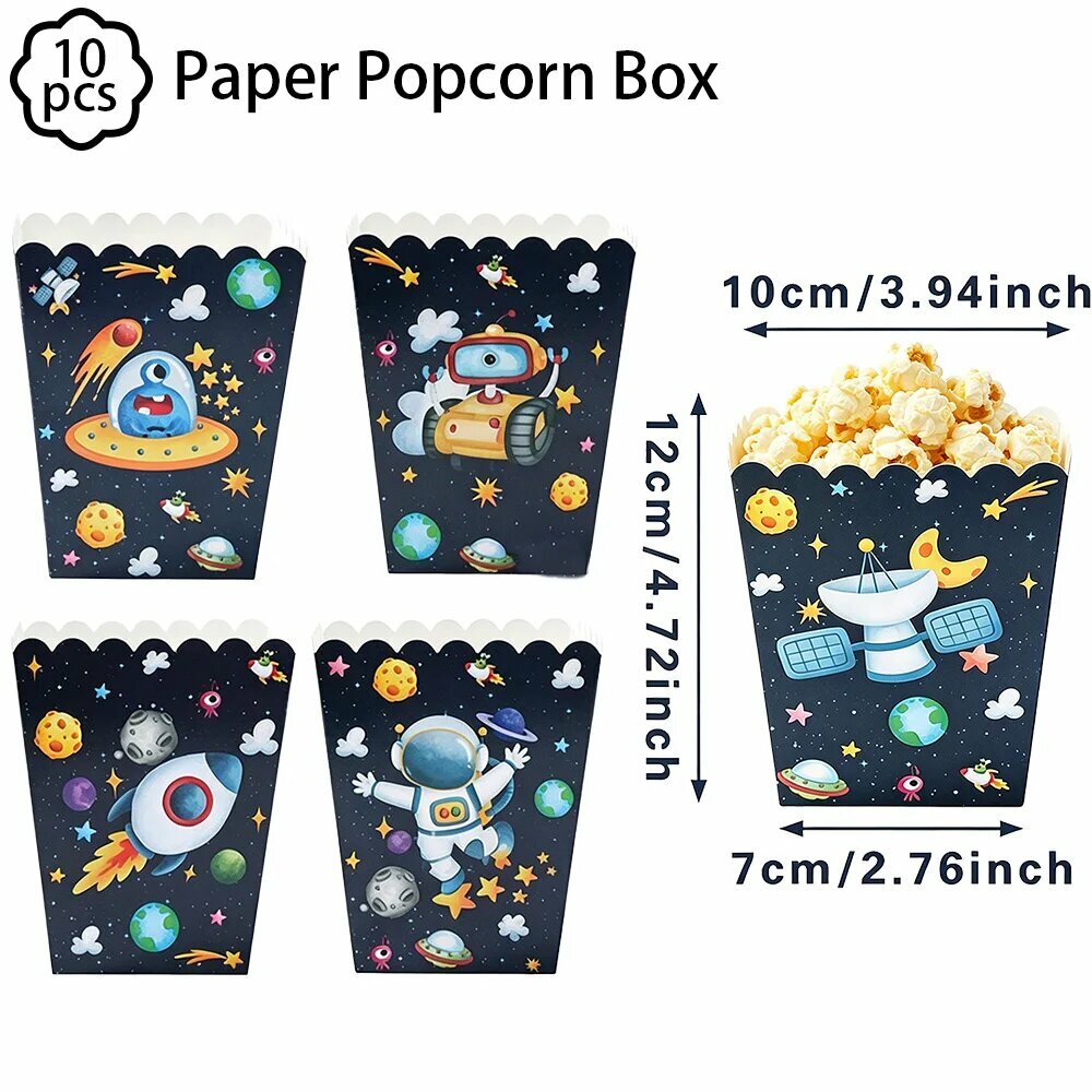 Коробки для попкорна и сладостей XMSJ в космическом стиле 10pcs popcorn boxs