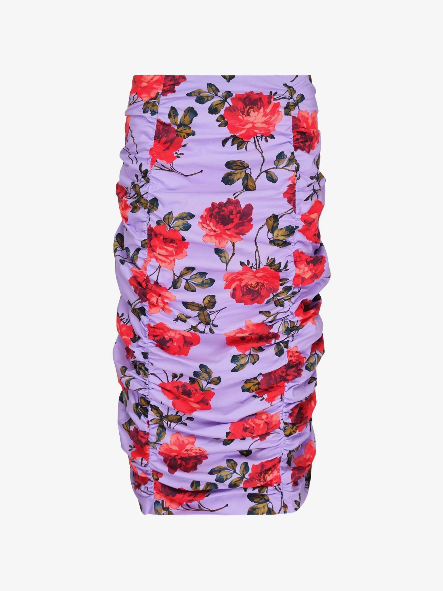 Юбка Floral-print ruched midi skirt