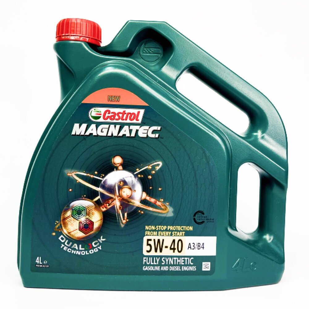 Полусинтетическое моторное масло Castrol Magnatec 10W-40 А3/В4 DUALOCK, 4 л, 4 кг, 1 шт