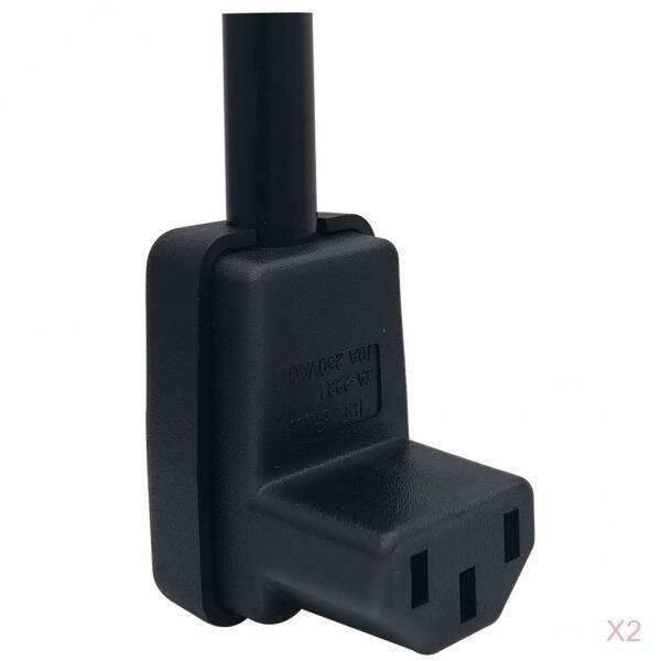 2 съемные розетки переменного тока с угловой вилкой IEC320 C13 (гнездо)