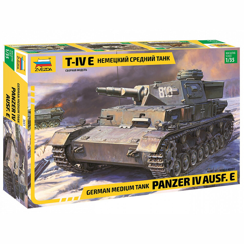 Сборная модель танка Немецкий средний танк pz.iv ausf.e Масштаб 1/35 (16,9 см) Звезда Арт.3641