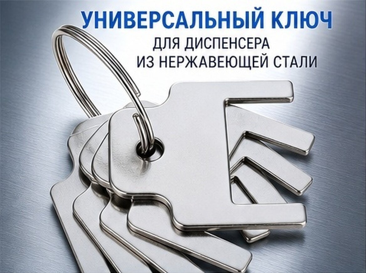 Ключ Для Диспенсера Бумажных Полотенец С Кольцами 5 Штук Серебристый 2 80X2 70X0 20Cm