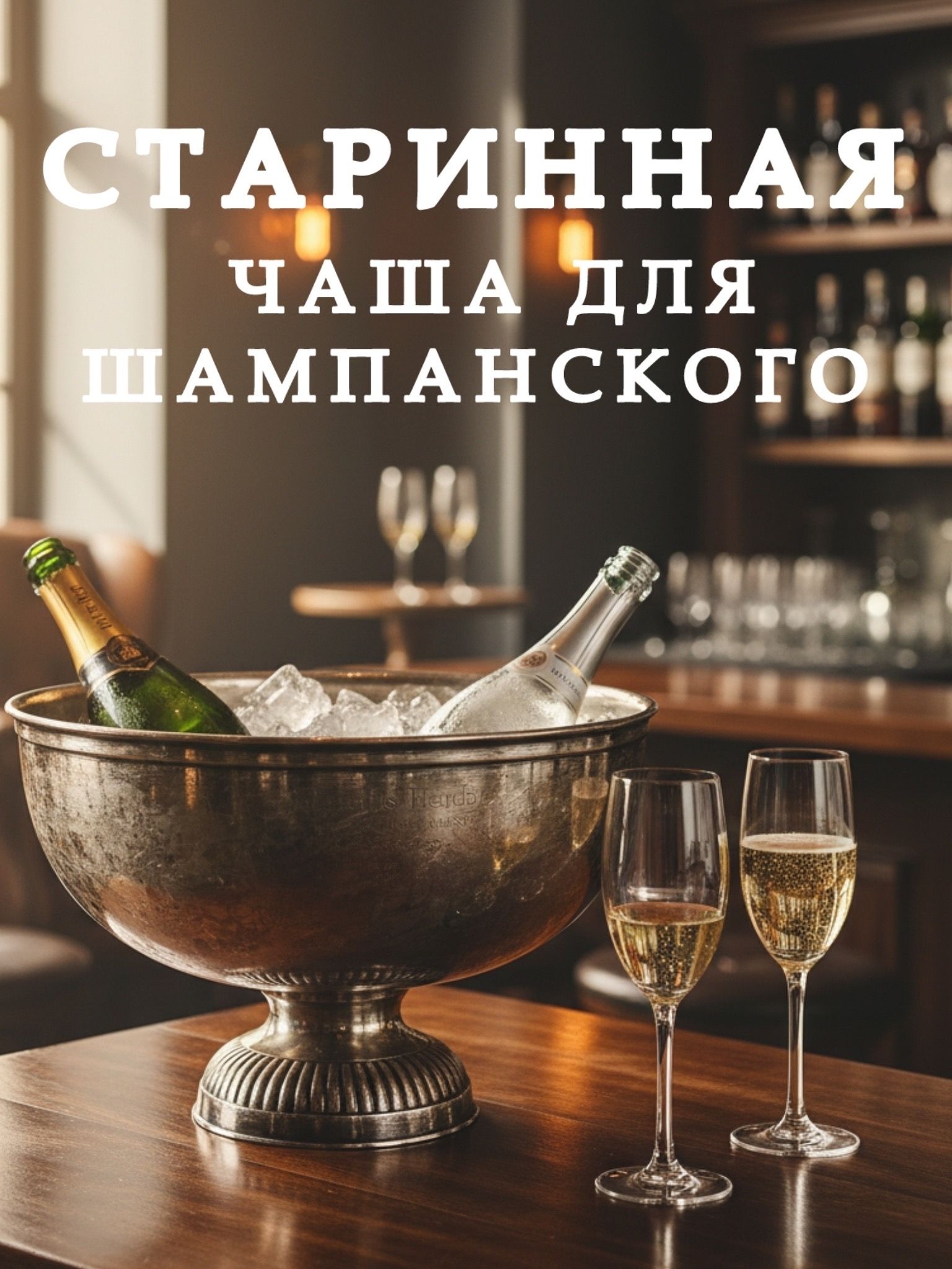 Старинная чаша для шампанского "Фелиция". Мельхиор. Франция, начало 20 века.
