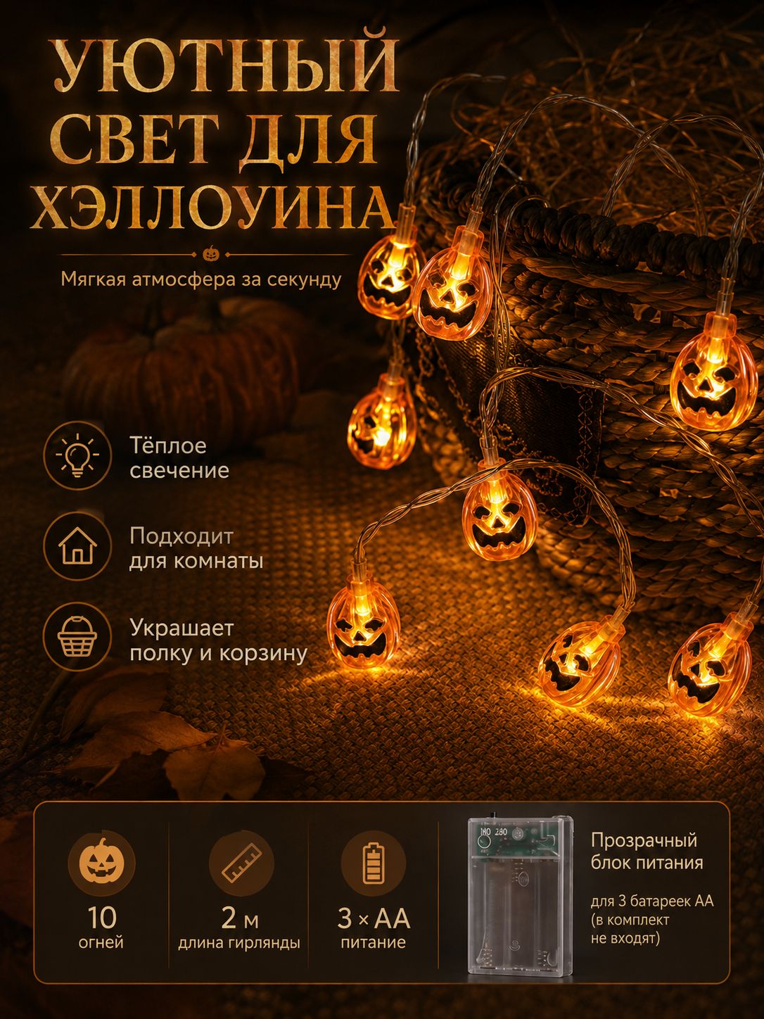 Гирлянда на Хэллоуин — фото 1