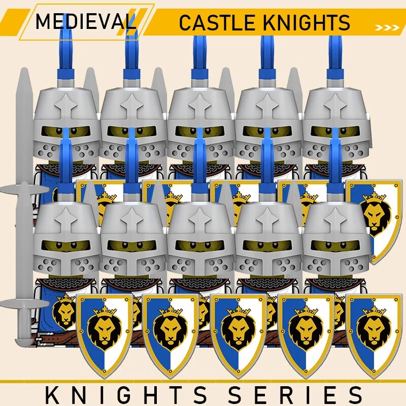 Строительные блоки Medieval Castle Knights, 10шт