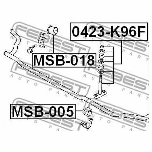 Втулка стабилизатора передняя Febest MSB005 для Mitsubishi Pajero Sport I