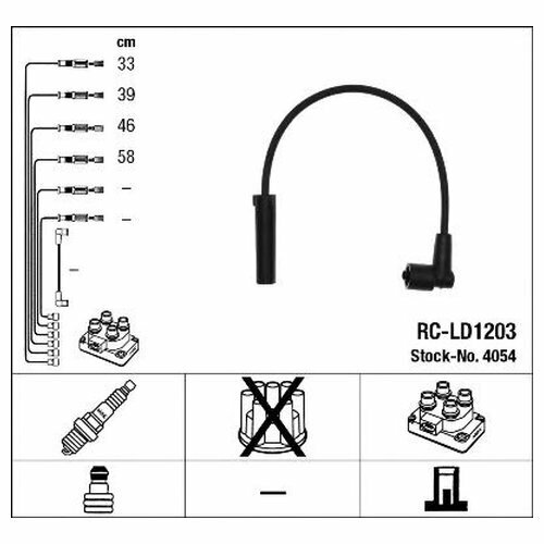 Комплект проводов зажигания Ngk 4054