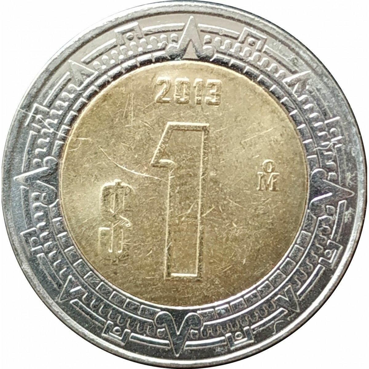 1 песо 2013 Мексика из оборота
