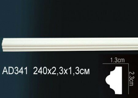 Молдинг Perfect AD341 Д240xШ1.3xВ2.3 см /Перфект.