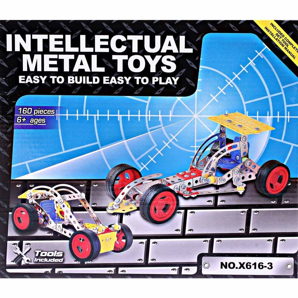 Металлический конструктор ND Play TOTO-074 "Гоночные Машины", 160 деталей, 28х25 см