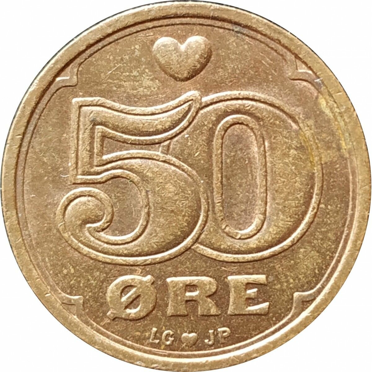 50 эре 2000 Дания из оборота