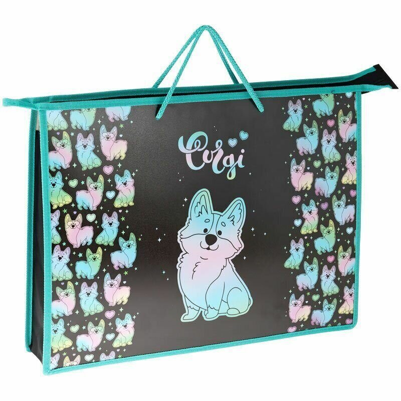 Портфель-папка для чертежей и рисунков А3, пластик, на молнии