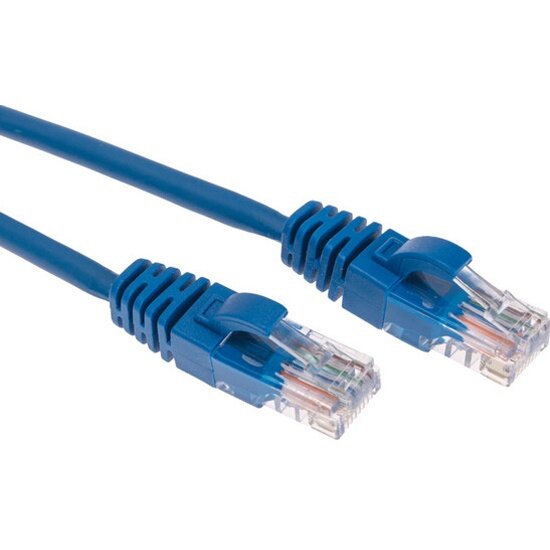 Патч-корд U/UTP Rexant cat 5e, медь, LSZH (негорючий), 0,3 м, RJ45-RJ45, 26AWG, синий
