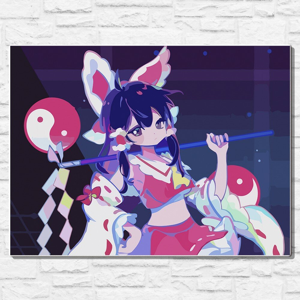 Картина по номерам на холсте игры muse dash (рейму, мику, Rin, Marija, Yume, Ola, Buro) - 14571 80х60