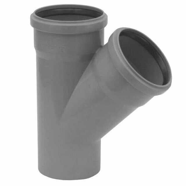 TEBO тройник канализационный внутренний 110х110мм угол подключения 45° для сетей