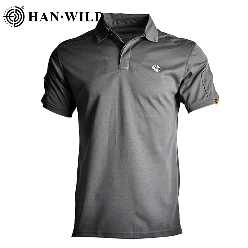 HAN WILD Тактическая футболка мужская серая XL-185cm
