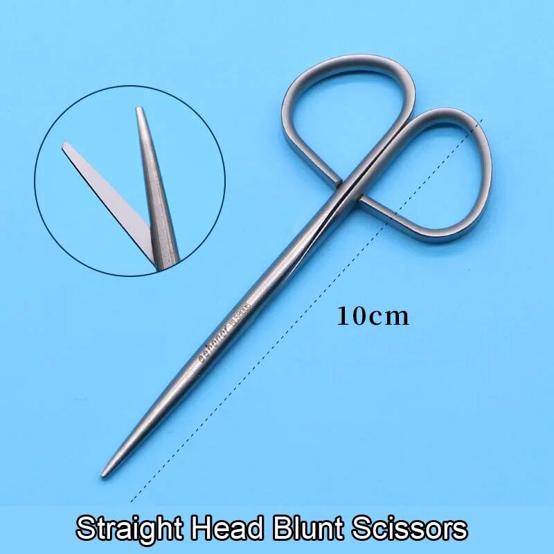 Ножницы для век Straight Head Blunt, 10см, Роза Красный