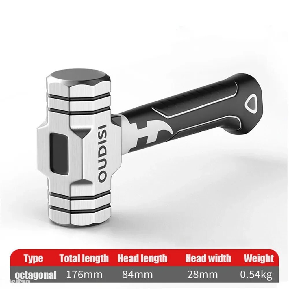 Сверхмощный короткий восьмиугольный молоток, ручной инструмент из высокоуглеродистой стали, B