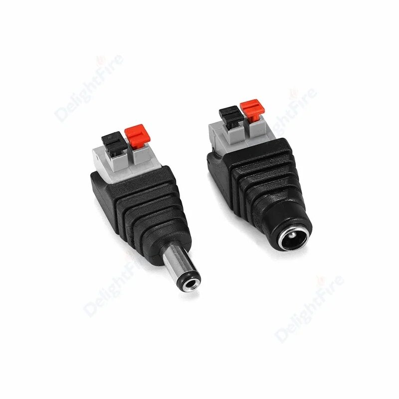 Разъемы DC DelightFire 2.1*5.5 мм, male female, 10pcs