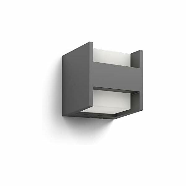 Светодиодный настенный светильник Philips Arbor для наружного освещения (4,5 Вт), атмосферостойкий наружный светильник с теплым белым светом, энергосберегающее светодиодное освещение, антрацит класс энергопотребления F