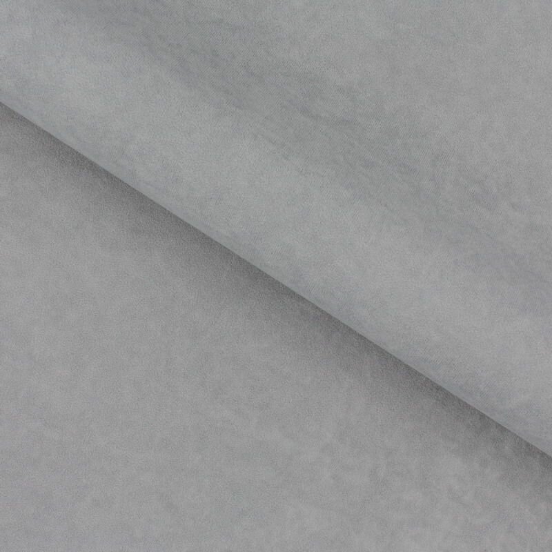Ткань мебельная отрезная, микрофибра HARMONY Decor ALOBA NEW light grey, цена за 1 п. м, ширина 160 см