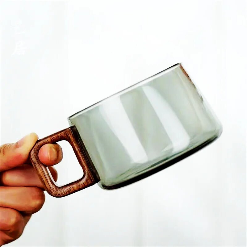 BenRussell стеклянная кружка для латте 200 мл Black