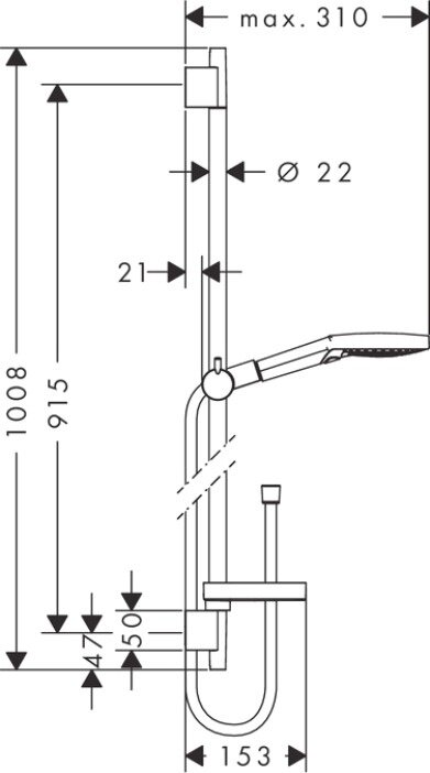 Душевой гарнитур Hansgrohe Raindance Select 26631400