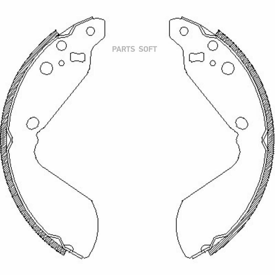 ROAD HOUSE 466900 Колодки торм. барабанные ()