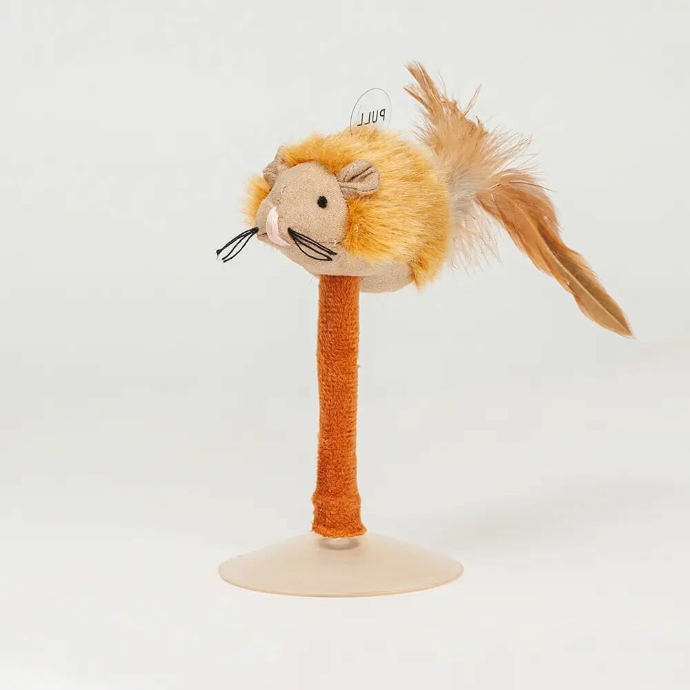 Игрушка-дразнилка на присоске для кошек Мышка, 15х8х8 см