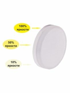 Ecola GX53 светодиодная 3 ступени димм. 12W 2700K 2K матов. Premium T5CW12ELC