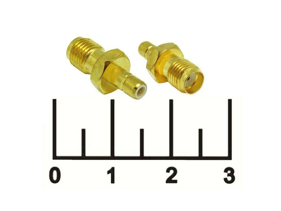 Переходник SMA гнездо/SMB штекер gold